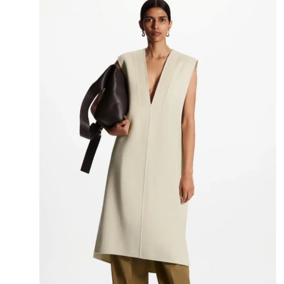 COS | Dresses | Cos Oversized Vneck Wool Dress | Poshmark